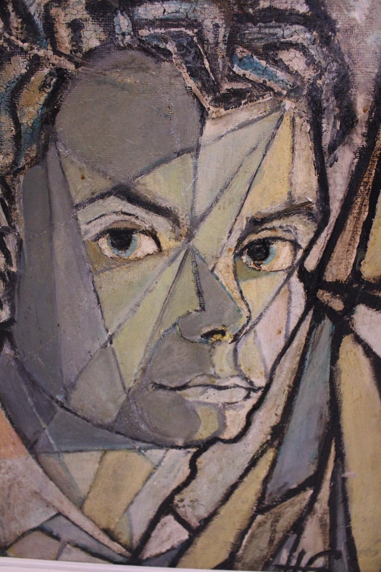 Mid-Century Modern Oil Painting by Hilde Goldschmidt, 1960s, Austria ...