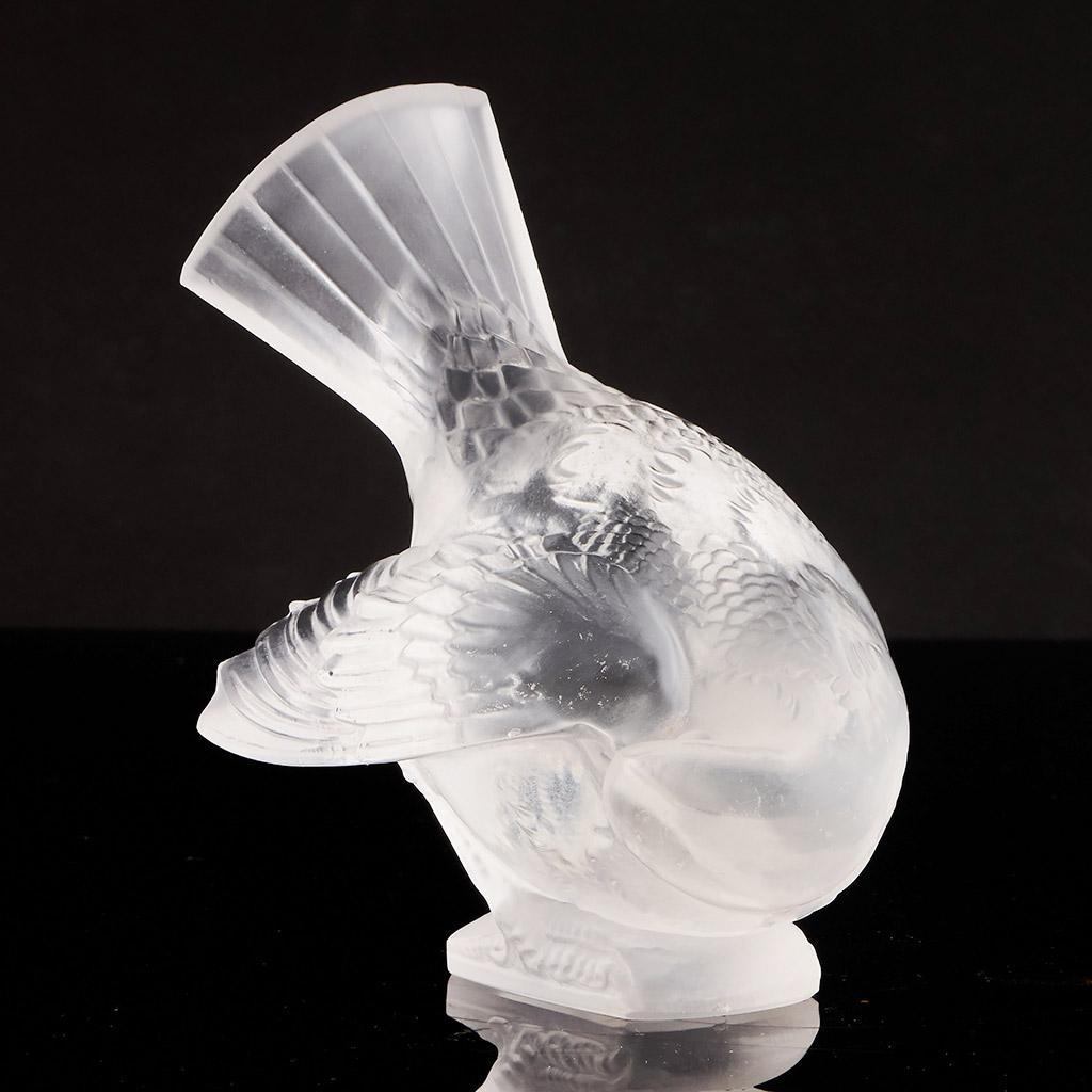 Moineau Coquet Rene Lalique Glass Paperweight at 1stDibs