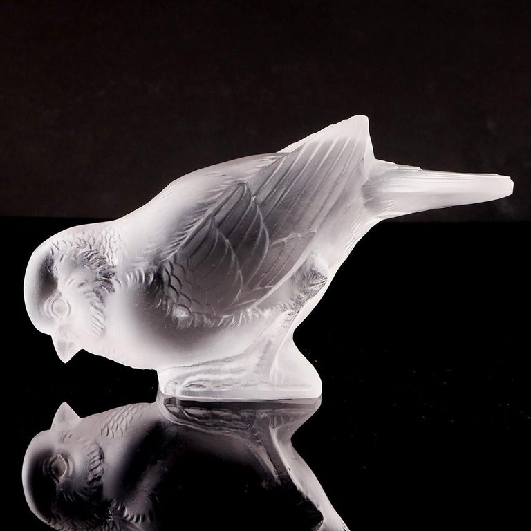 Moineau Timide Rene Lalique Glass Paperweight For Sale at 1stDibs