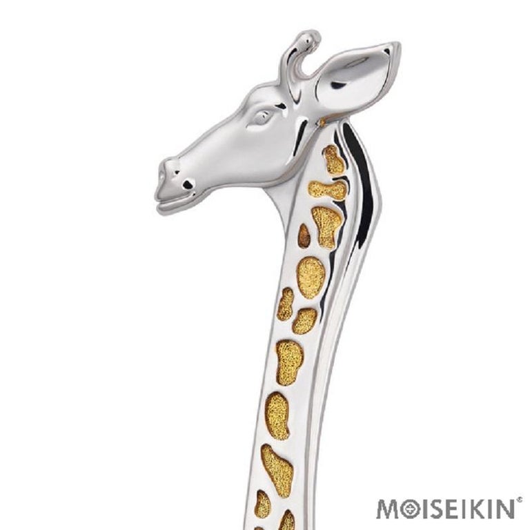 Moiseikin Silver Giraffe Spoon Gift for Baby and Children For Sale at ...