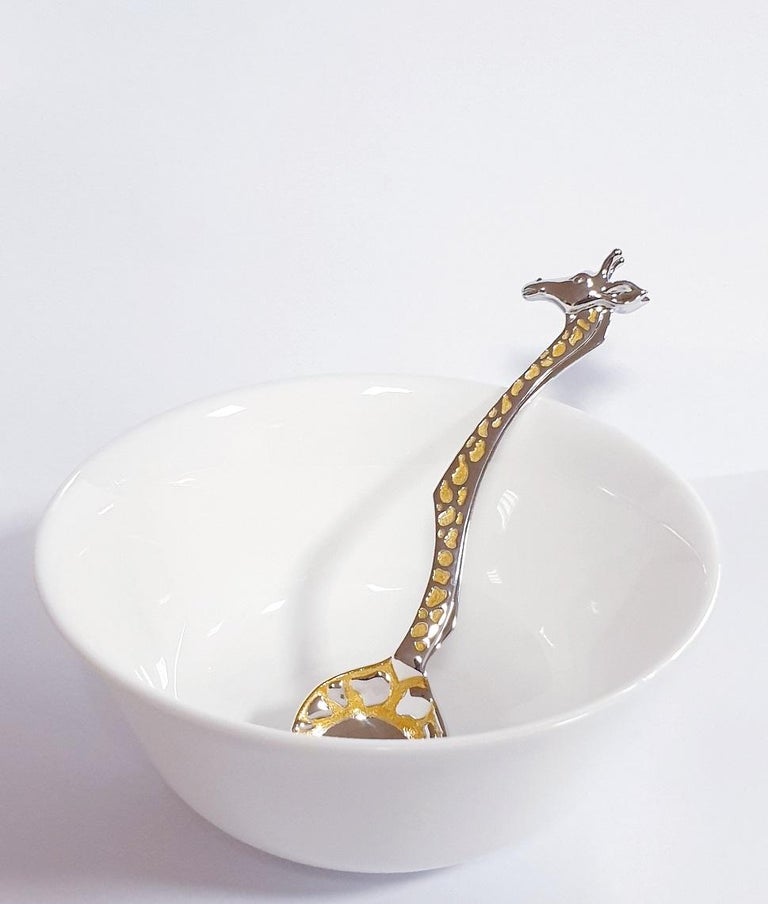 Moiseikin Silver Giraffe Spoon Gift for Baby and Children For Sale at ...