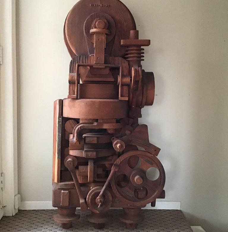 Large Mold Makers Wood Abstract Sculpture For Sale at 1stDibs