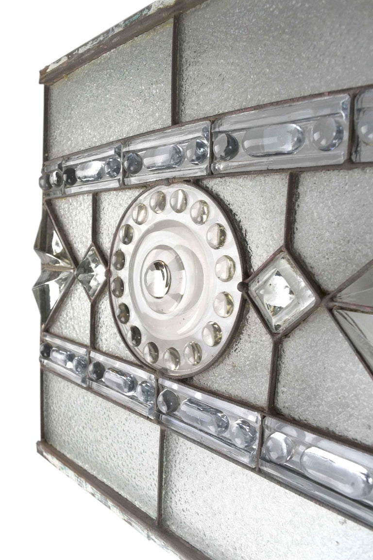 Molded Glass 4-Piece Arched Window For Sale at 1stDibs