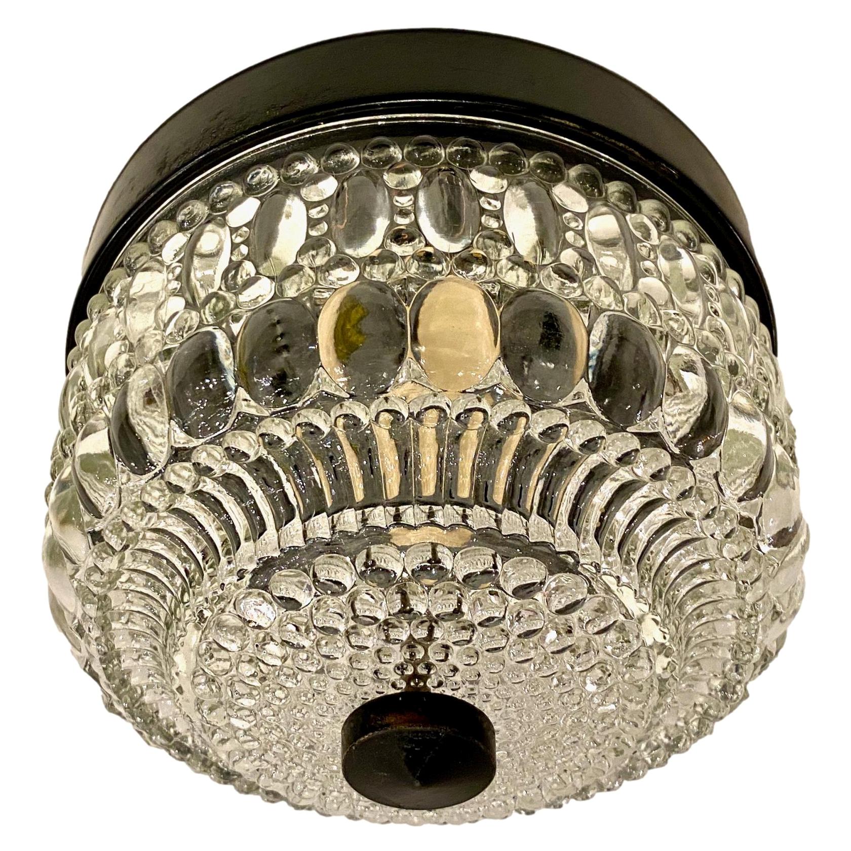 Glass Crucible Flush Mount Light For Sale at 1stDibs