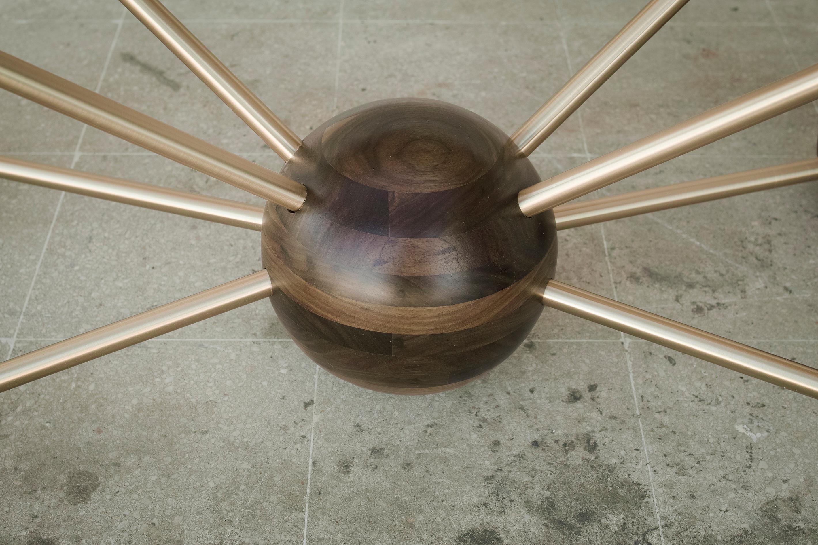 Molecule, StudioManda, Dining Table, Wood, Smoked Glass, Brass, Lebanon ...