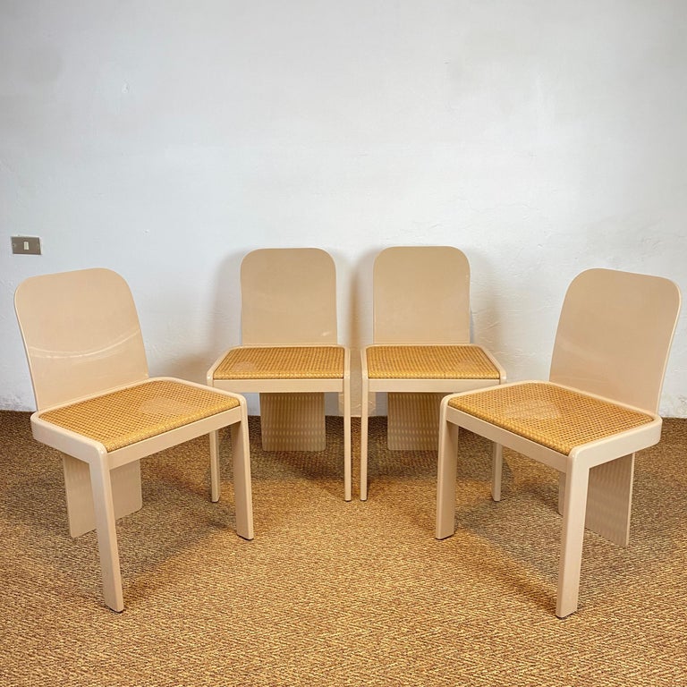 Molinari Black Lacquered Wood Game Table and Chairs for Pozzi Milano ...