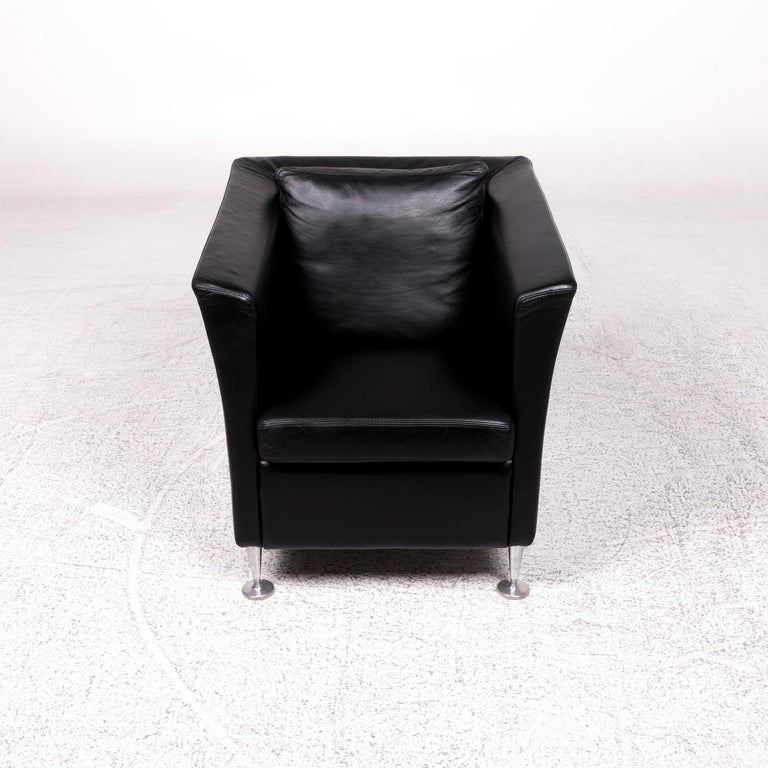 Ledersessel Schwarz Modern