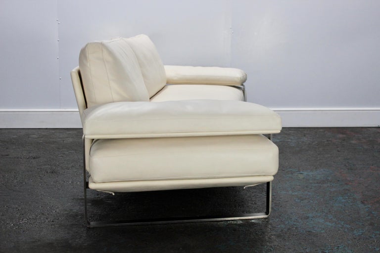 Molteni and C “Still SDC250” Curved Sofa in Ivory Leather For Sale at ...