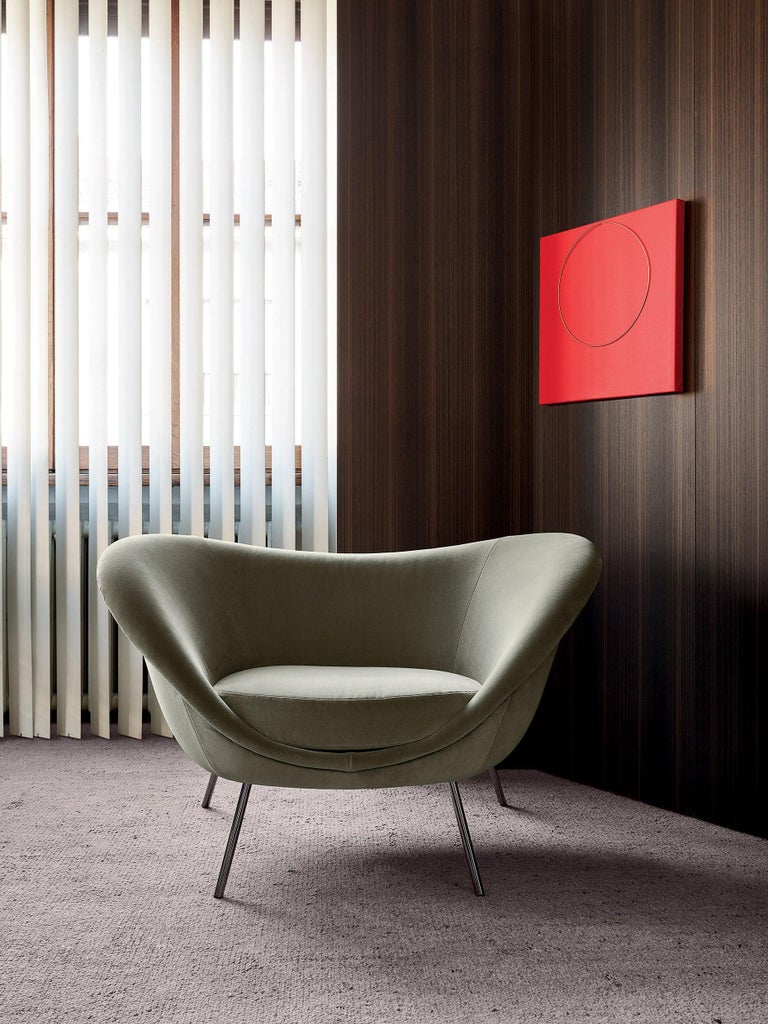 Molteni&C D.154.2 Armchair in Green Velvet by Gio Ponti For Sale at ...
