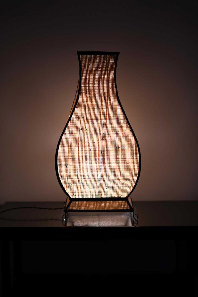 Large "Molto Pagoda" Straw Table Lamps, Set of 2 For Sale at 1stDibs