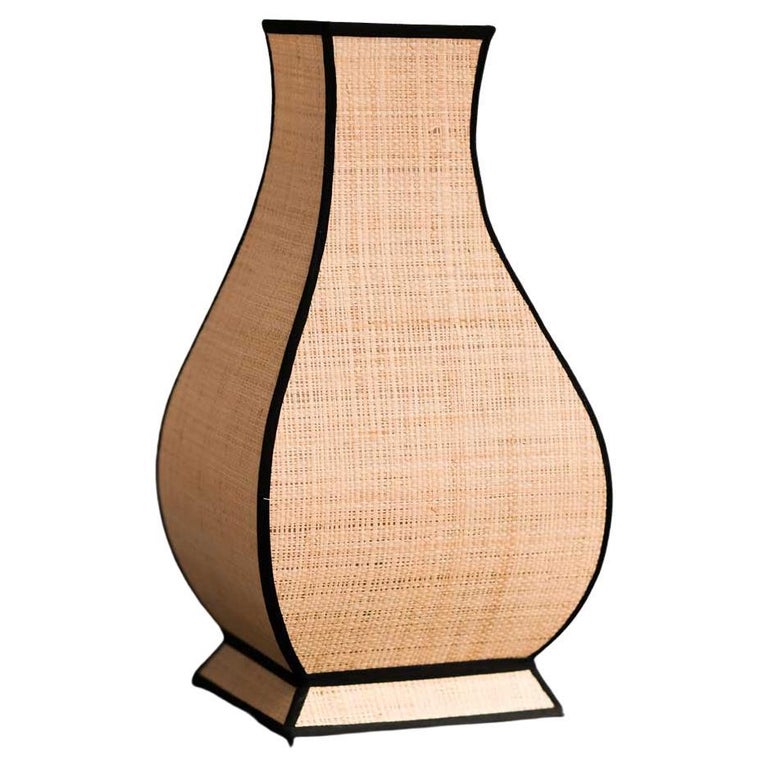 Large "Molto Pagoda" Straw Table Lamps, Set of 2 For Sale at 1stDibs
