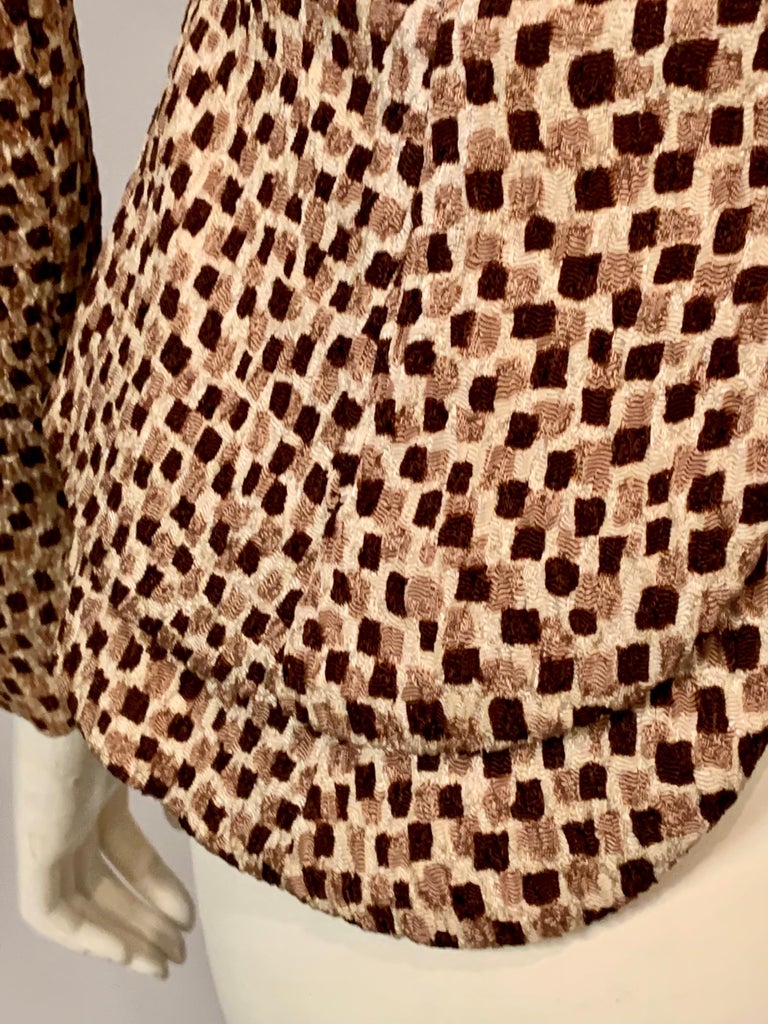 Molyneux Haute Couture Patterned Silk Jacket For Sale at 1stDibs