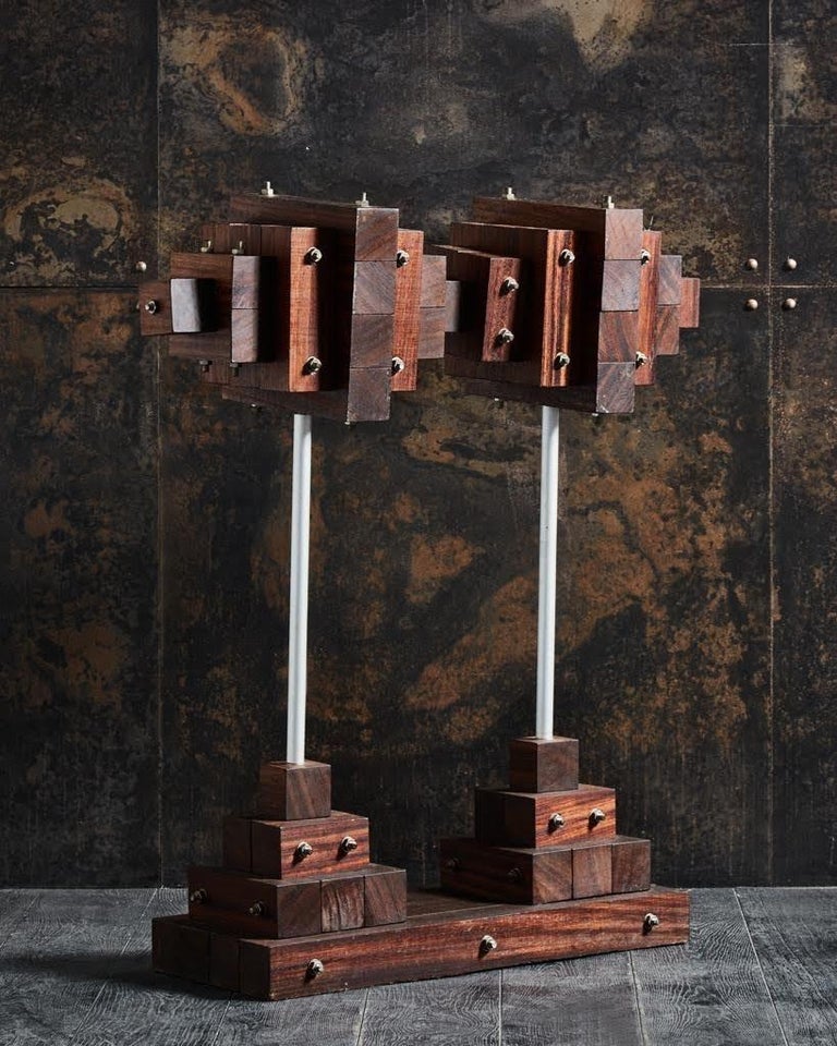Momcilo Milovanovic, 2 TOTEM Sculptures Brutalist Vintage Style 70s Mid ...