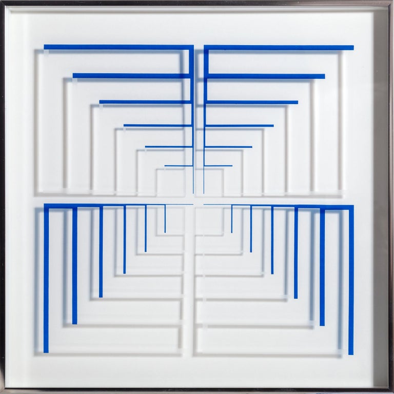 Mon Levinson - Blue Staircase, Minimalist Silkscreen on Plexi by Mon ...