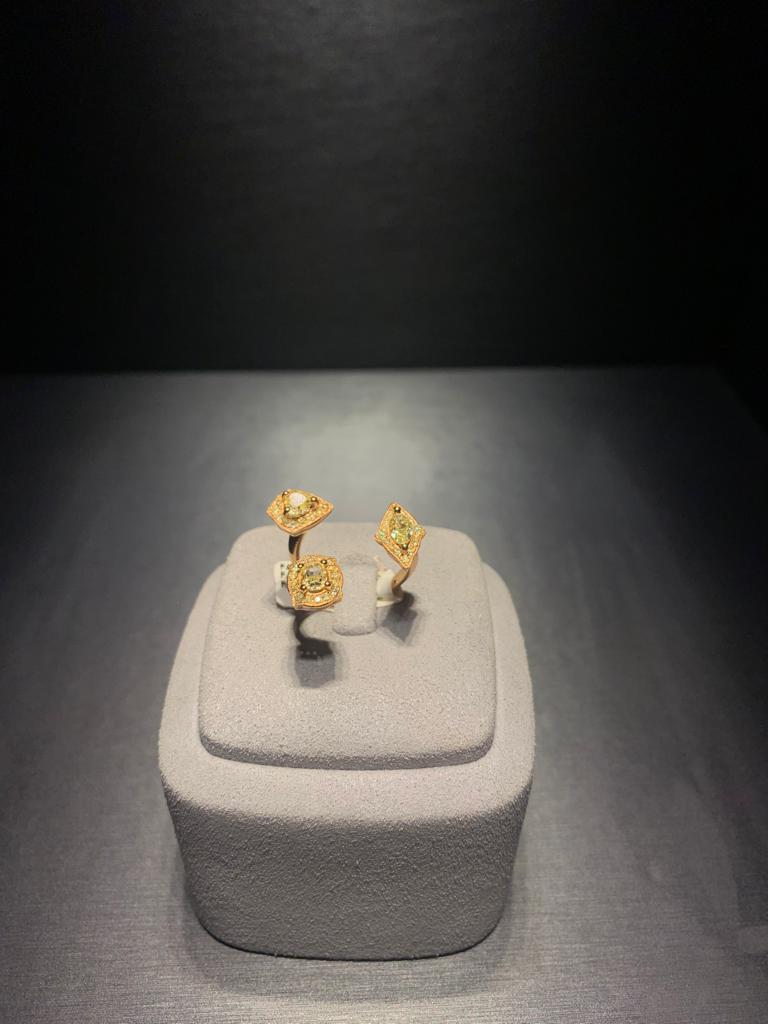 Monan Once Upon A Time 1.71 Carat Fancy Yellow Diamonds Three ...