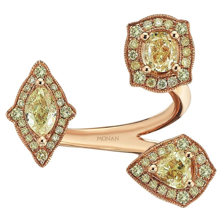 Monan Once Upon A Time 1.71 Carat Fancy Yellow Diamonds Three ...