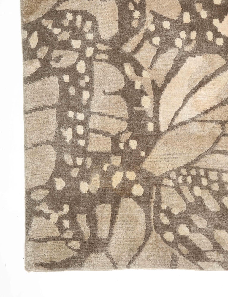 Monarch Smoke Silk Rug by Alexander McQueen For Sale at 1stDibs