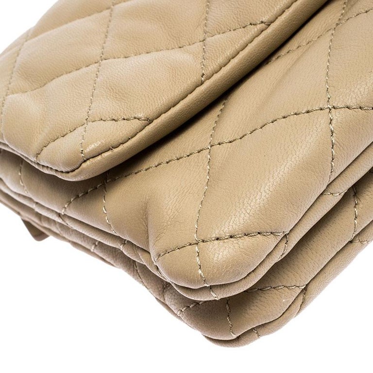 Moncler Beige Quilted Leather Flap Crossbody Bag For Sale at 1stDibs