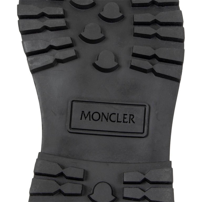 MONCLER brown suede and SHEARLING PATTY Combat Ankle Boots Shoes 38.5 ...