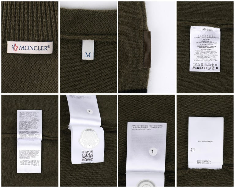 MONCLER F/W 2018 - Pull à manches longues à col roulé en cachemire et ...