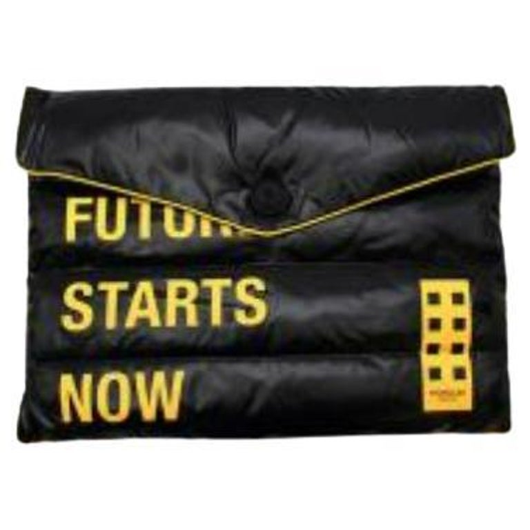 Moncler Genius black nylon printed pouch For Sale at 1stDibs