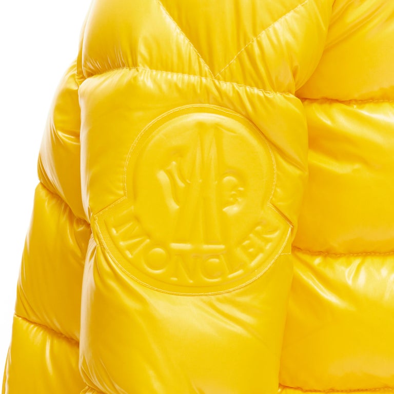 MONCLER GENIUS Pierpaolo Piccioli yellow pure goose down padded puffer ...