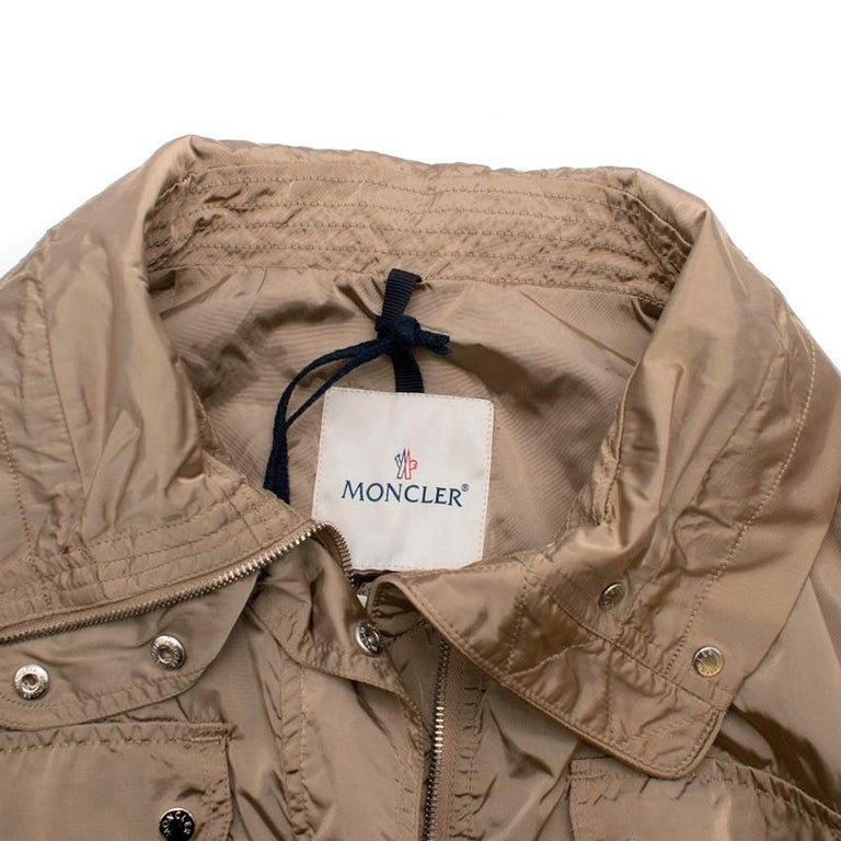 Moncler Lightweight Camel Nylon Jacket M 2 at 1stDibs