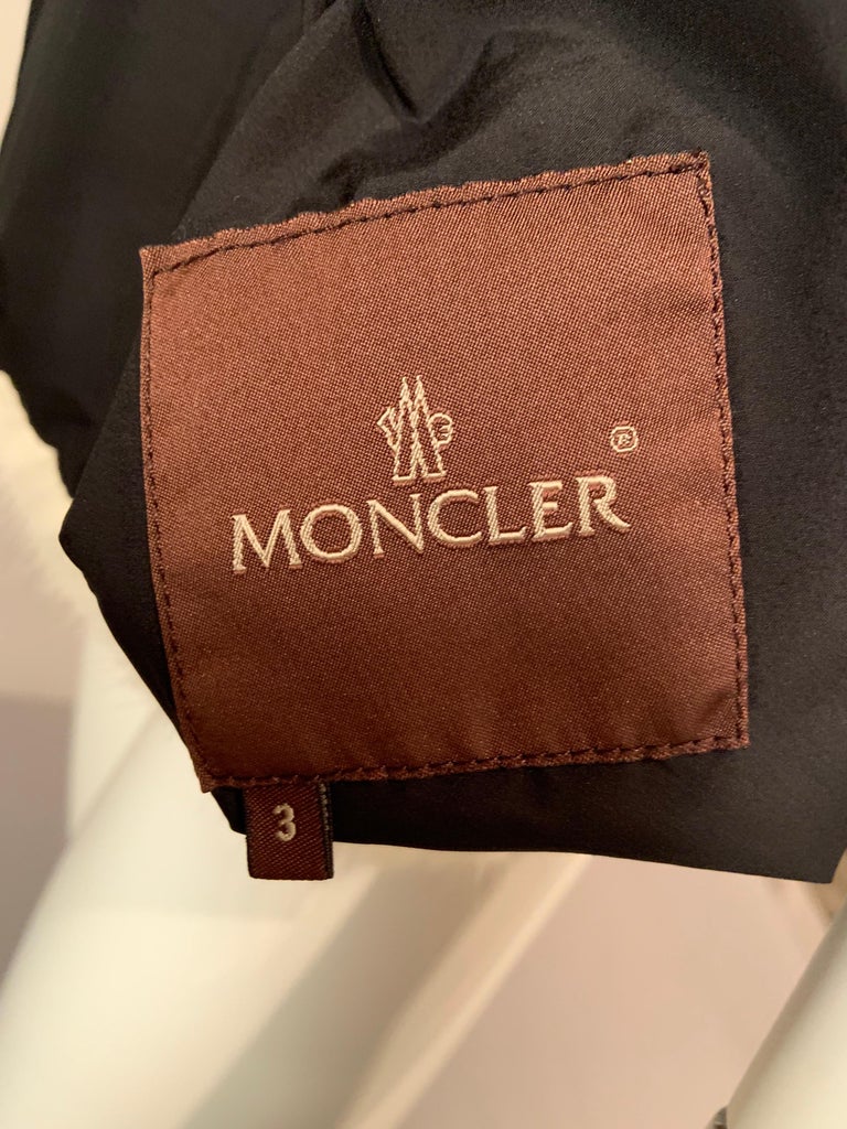 Moncler Reversible Down Vest Black or Cream with White Mink Trim at 1stDibs