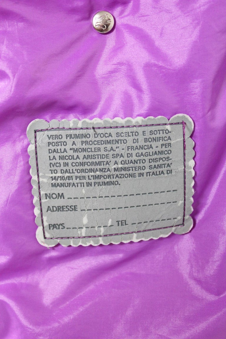 Moncler Vintage Grenoble Pink Goose Down Jacket 1980s For Sale at 1stDibs