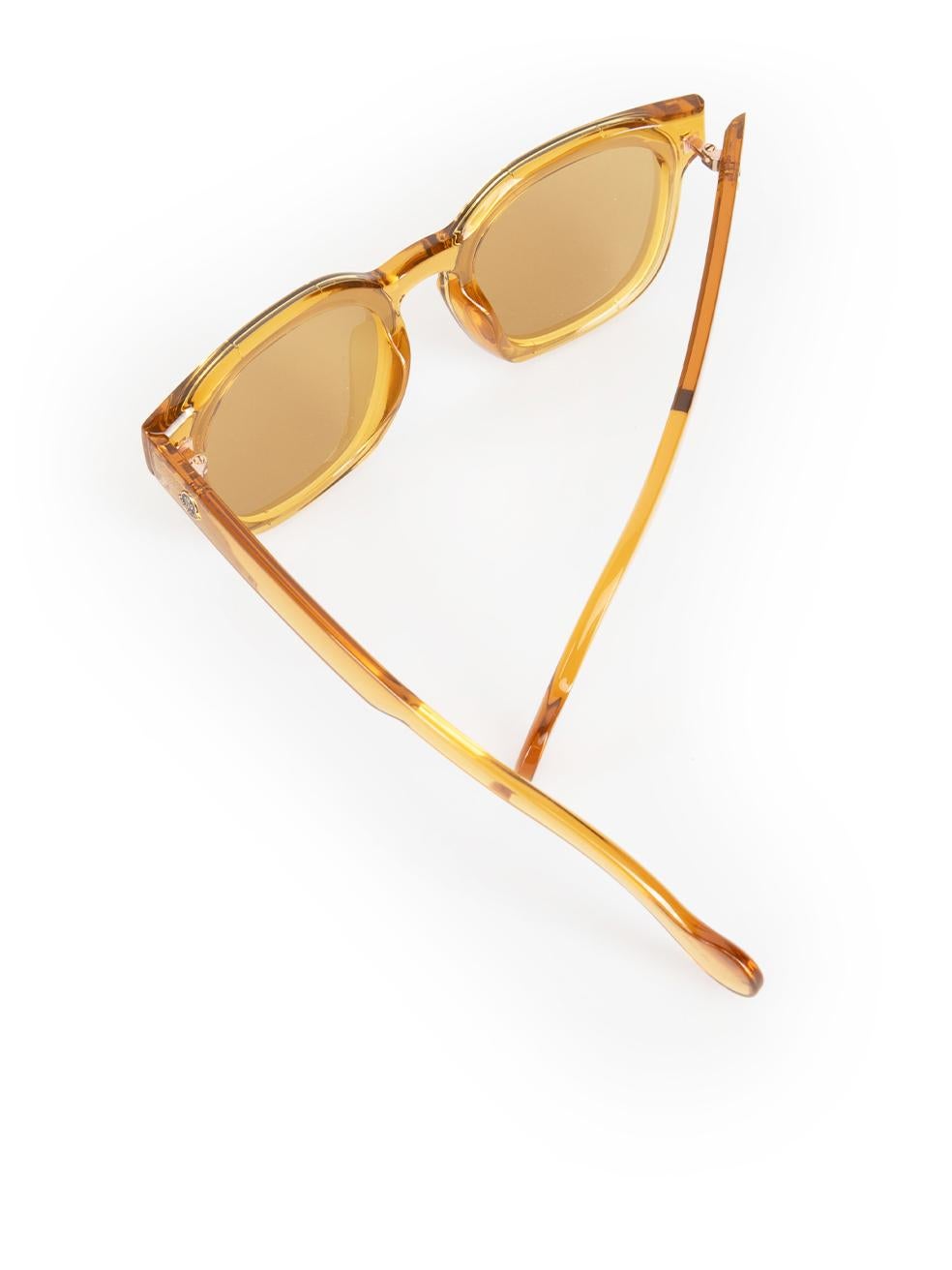 Moncler Yellow Transparent Square Sunglasses For Sale at 1stDibs