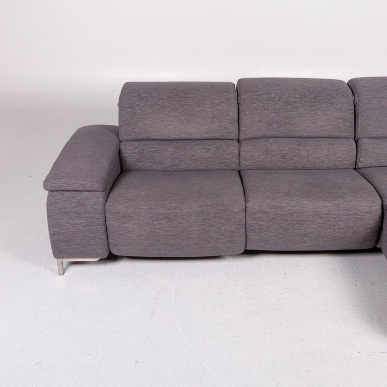 Mondo Fabric Corner Sofa Gray Sofa Function Relaxation Couch at 1stDibs