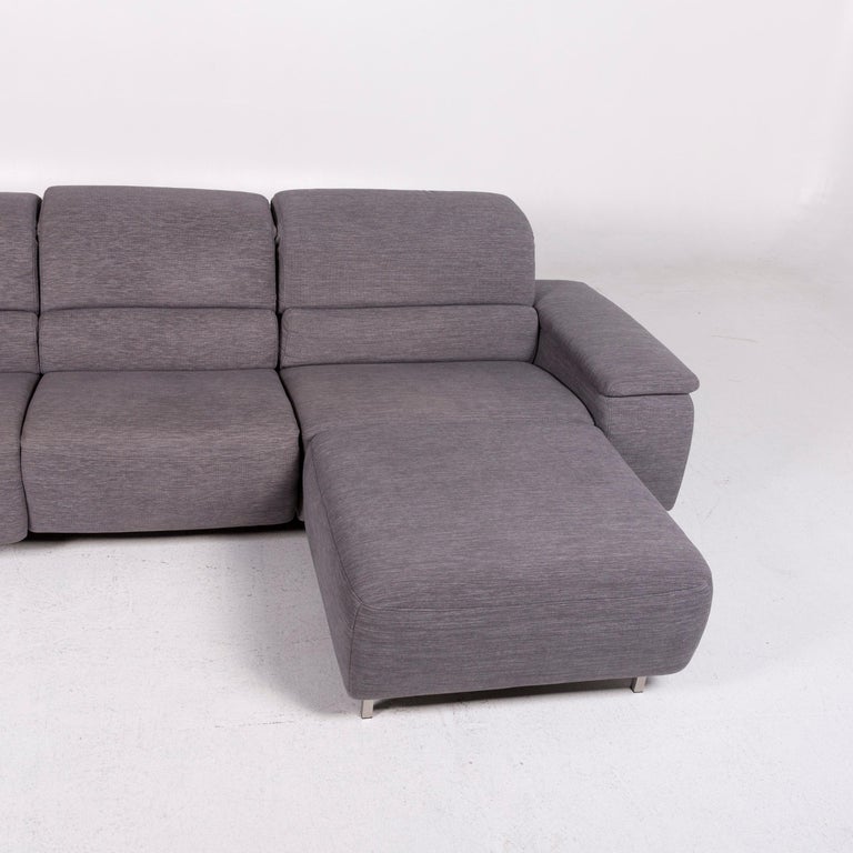 Mondo Fabric Corner Sofa Gray Sofa Function Relaxation Couch at 1stDibs