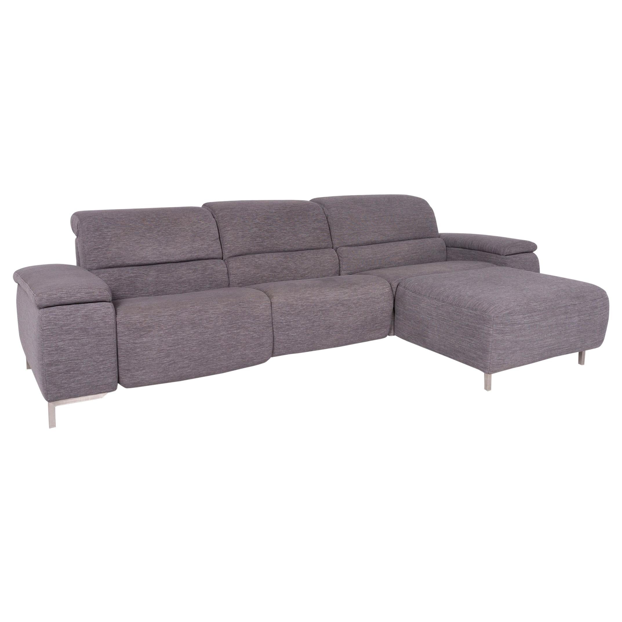 Mondo Fabric Corner Sofa Gray Sofa Function Relaxation Couch at 1stDibs