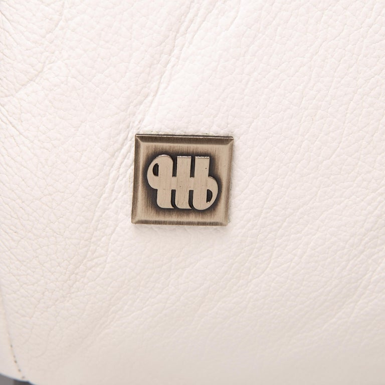 Mondo Leather Sofa White Two-Seat Relax Function Function Couch For ...