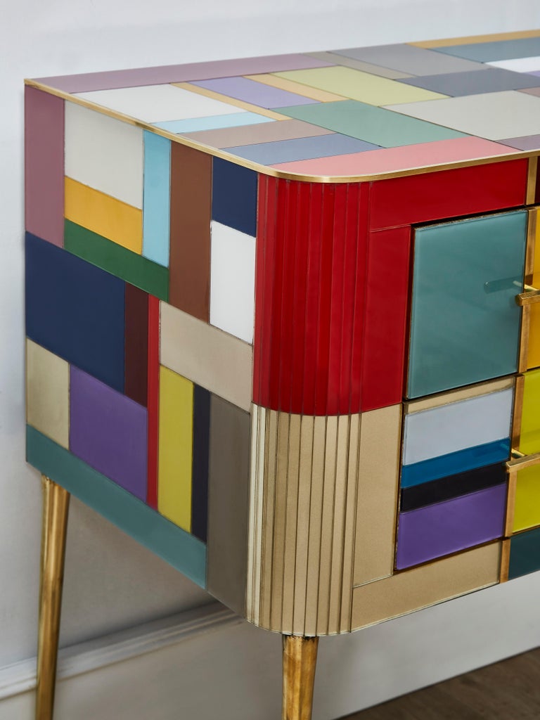 Mondrian Style Commode by Studio Glustin at 1stDibs | commode mondrian