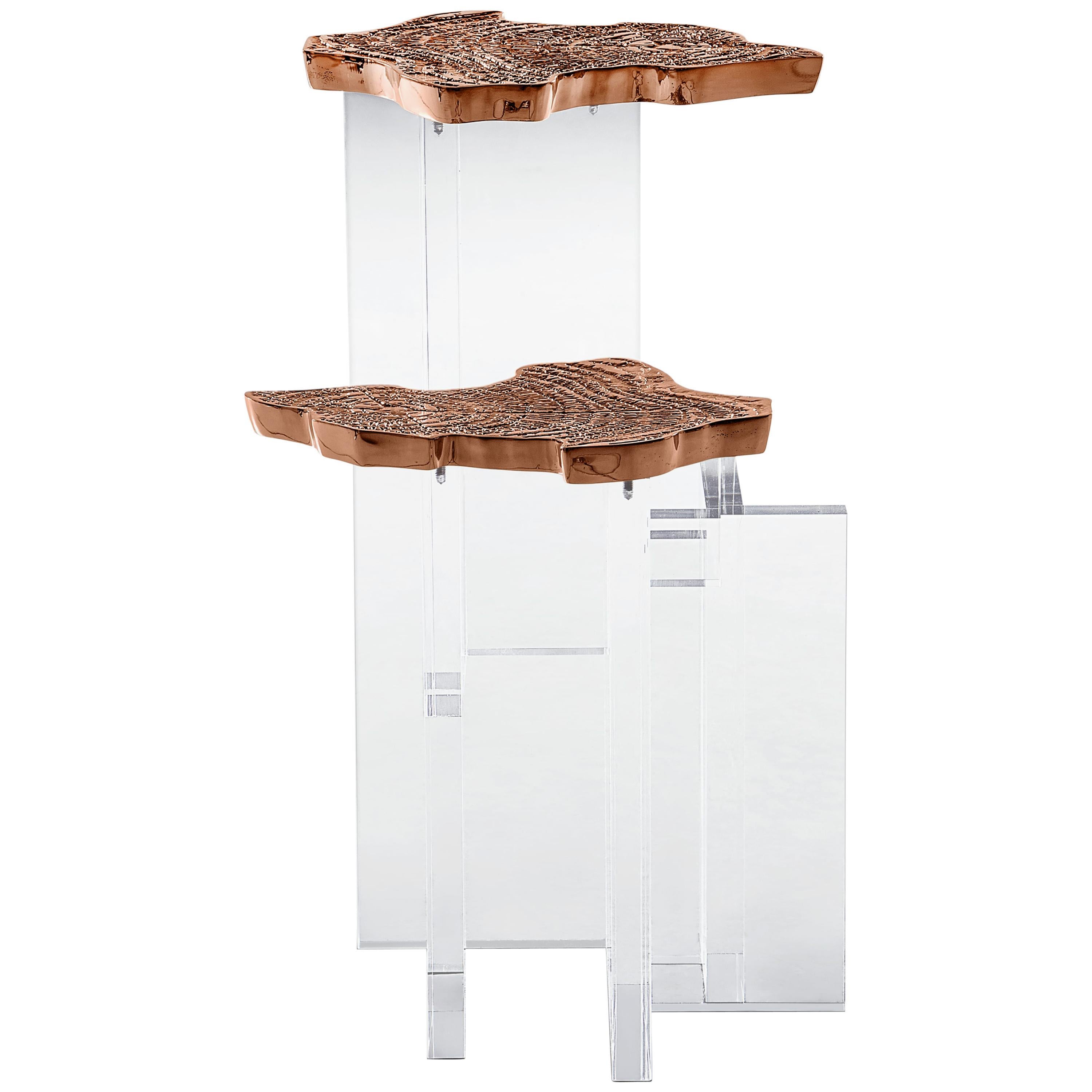 Monet Center Table with Polished Casted Aluminum And Acrylic Base For ...