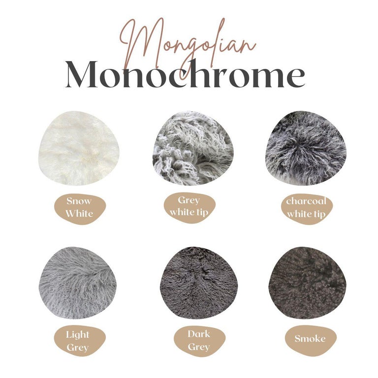 Mongolian Fur Rug Pink Rose Gold For Sale at 1stDibs