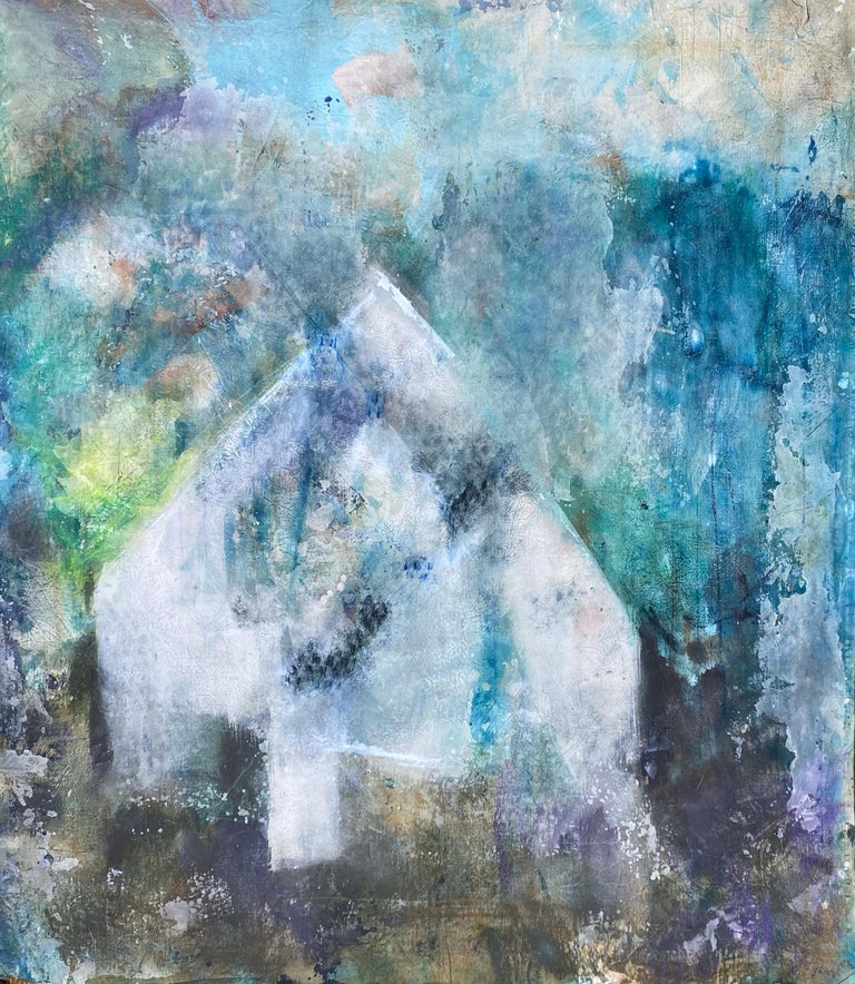 Monica Angle - Contemporary Acrylic Canvas Painting House Abstract ...