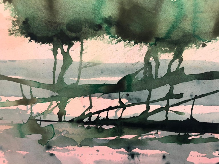Monica Angle - Monica Angle Contemporary Painting Large Scale Tree Line ...
