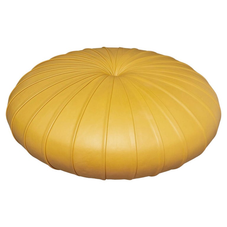 Monica Förster, Poltrona Frau, Large Round Ottoman Pouf Esedra Yellow ...