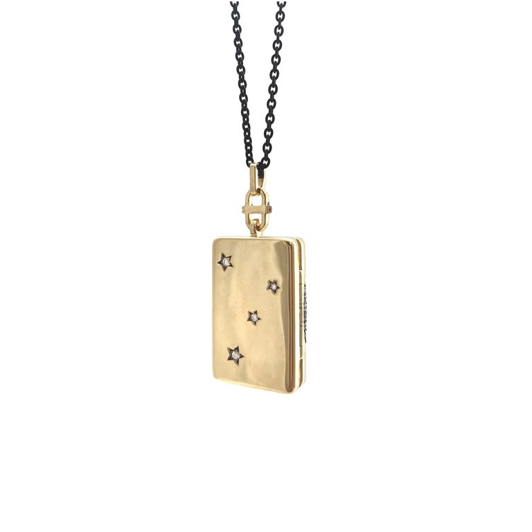 Monica Rich Kosann Sun, Moon and Stars Locket in 18K Yellow Gold with ...