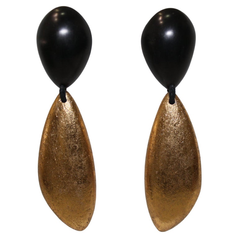 Monies Acacia and Goldfoil Drop Earrings at 1stDibs
