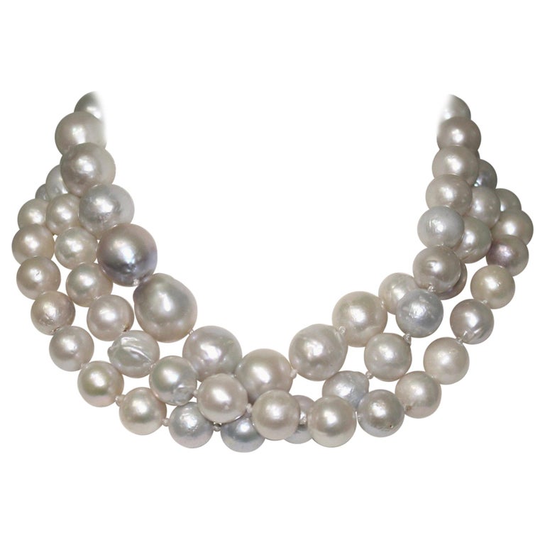 Monies Unique Baroque Freshwater Pearl Long Strand at 1stDibs