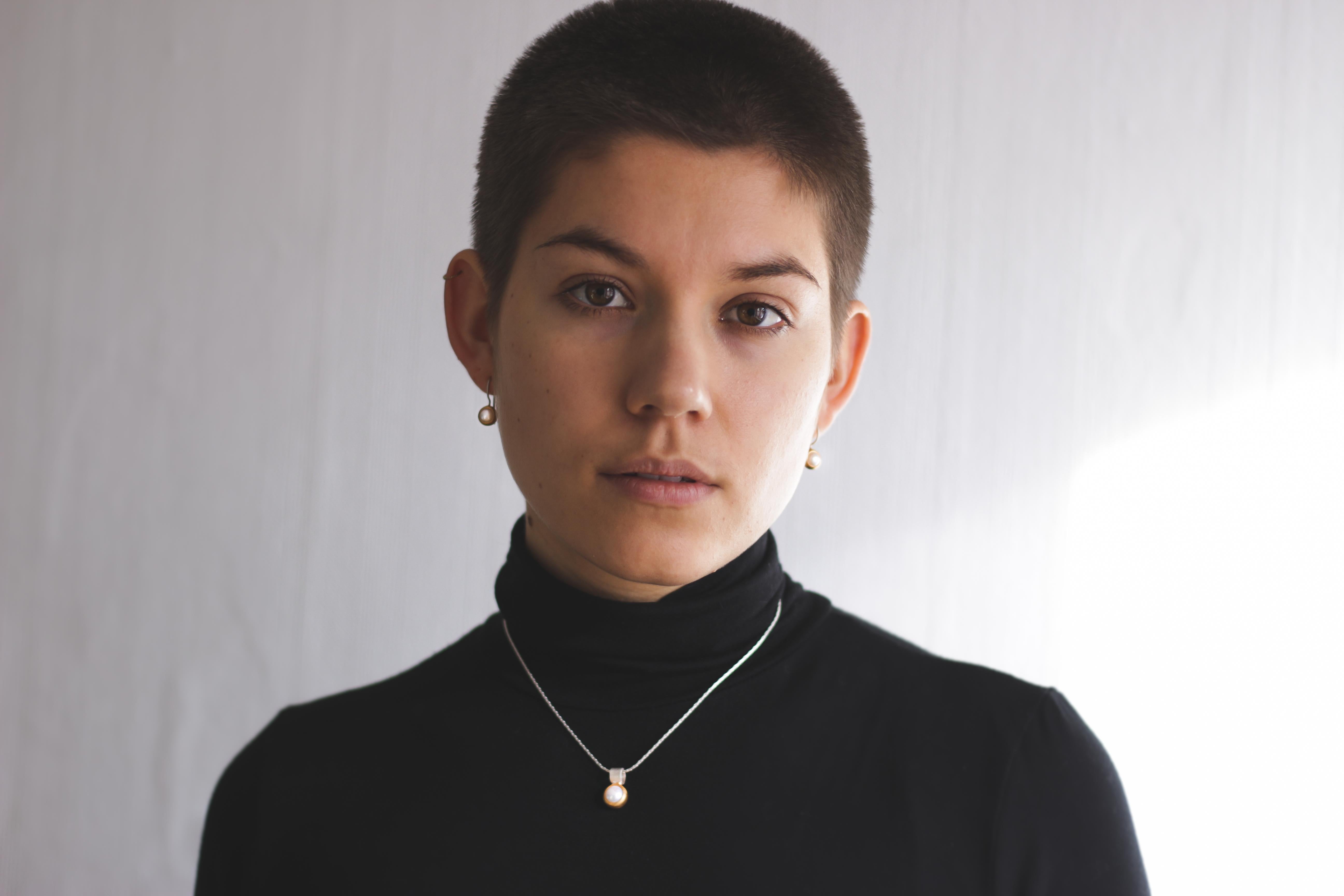 Monika Herré Classic Pearl Pendant Sterling silver Galvanic Gold ...