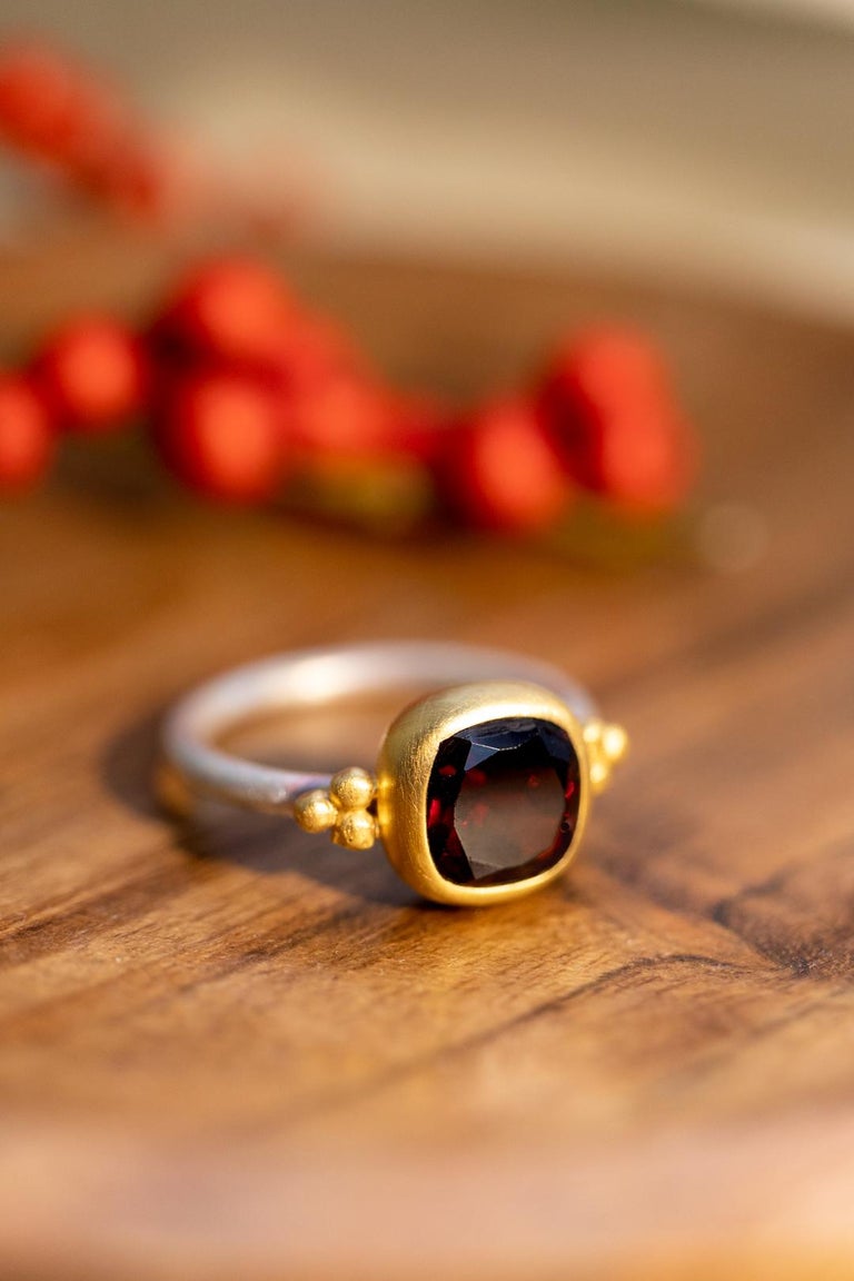 Customizable Monika Herré Garnet Ring Kaya Kollektion For Sale at 1stDibs