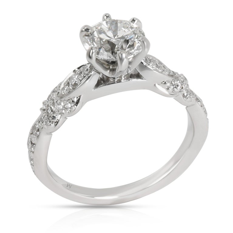 Monique Lhuillier Diamond Engagement Ring in Platinum GIA H VVS1 1.38 ...