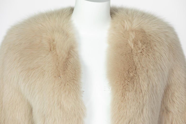 Monique Lhuillier Fox Fur Cropped Bolero Jacket at 1stDibs