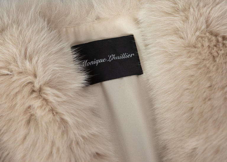 Monique Lhuillier Fox Fur Cropped Bolero Jacket at 1stDibs