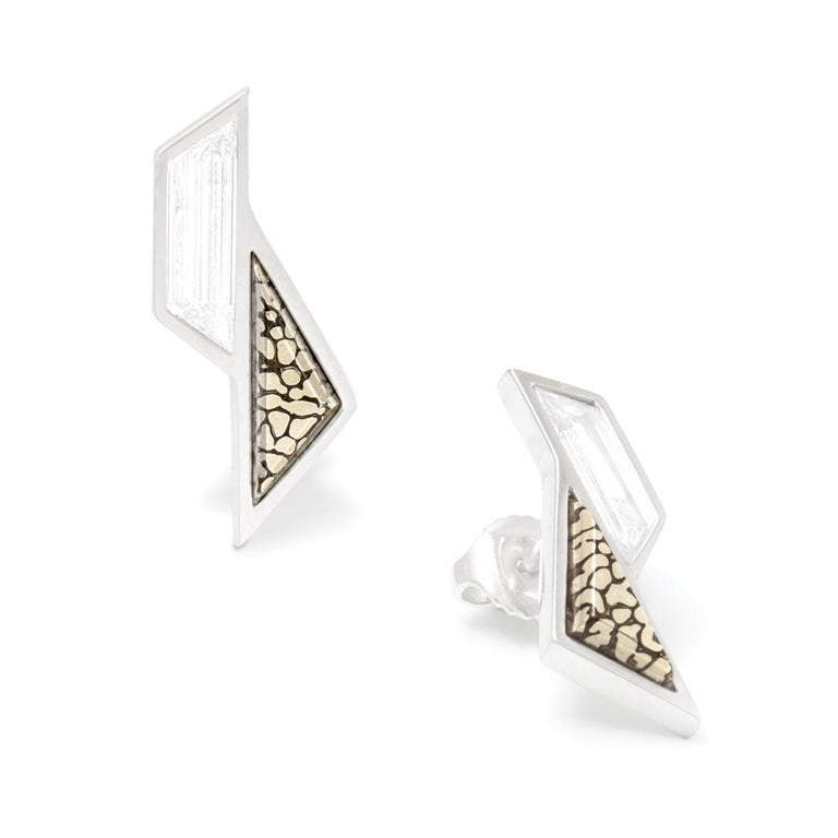 Monique Péan 0.90ct White Diamond and Pyritized Dinosaur Bone Sculpture ...