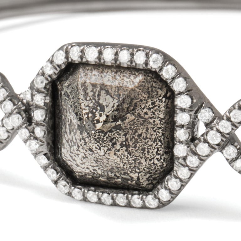 Monique Péan Pyritized Dinosaur Bone and White Diamond Bracelet For ...
